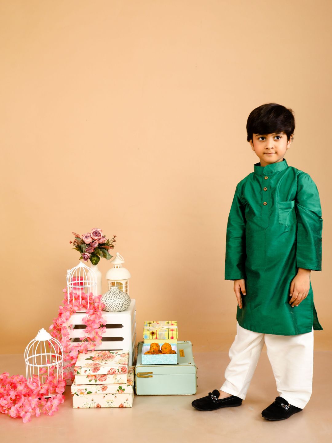 Freedom Green Kurta Pajama For Boys – anokherang
