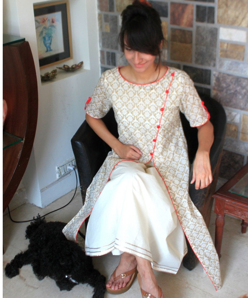 Woody Red Double layered Kurti with Straight Pants – anokherang