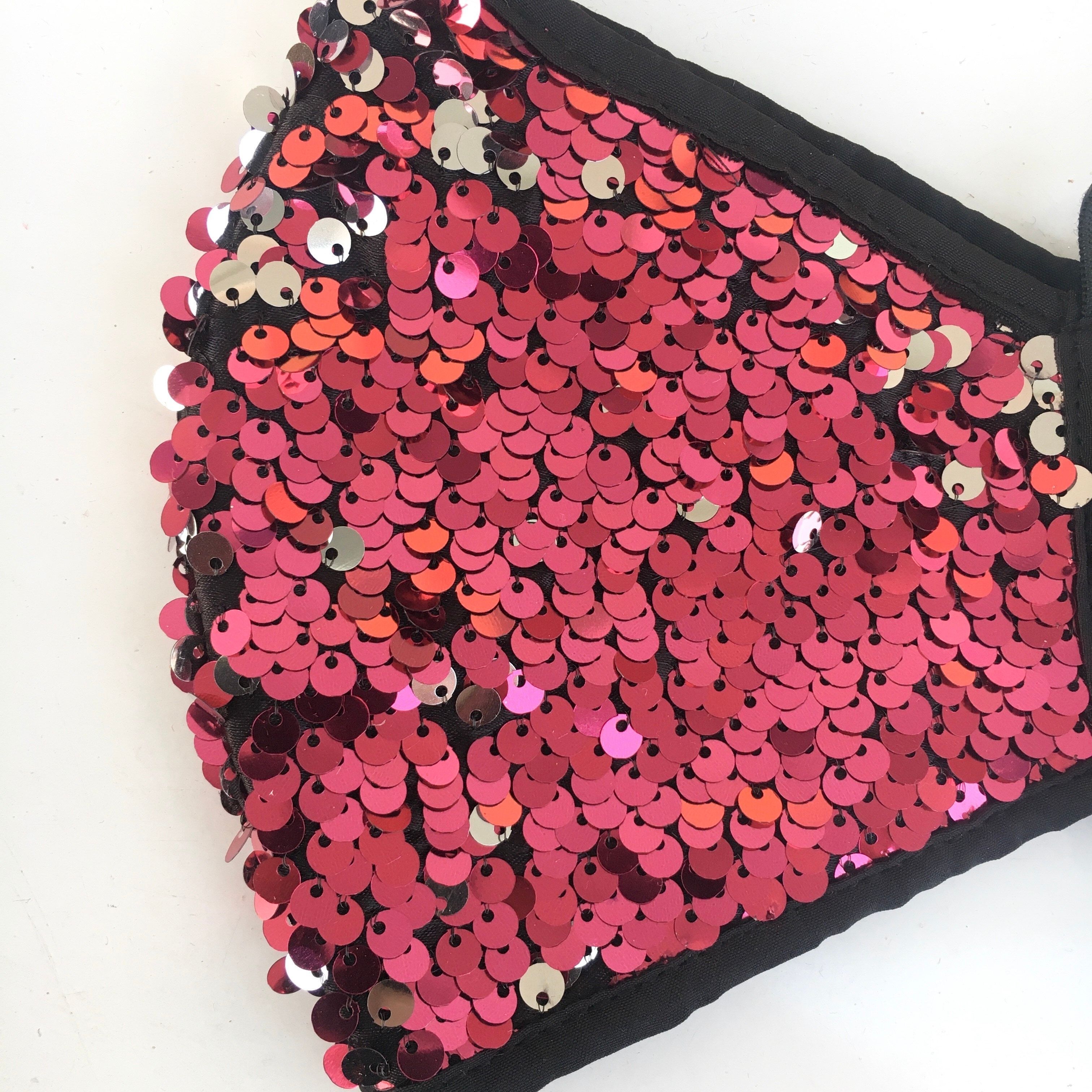 Pink Metallic Sequin Mask – anokherang